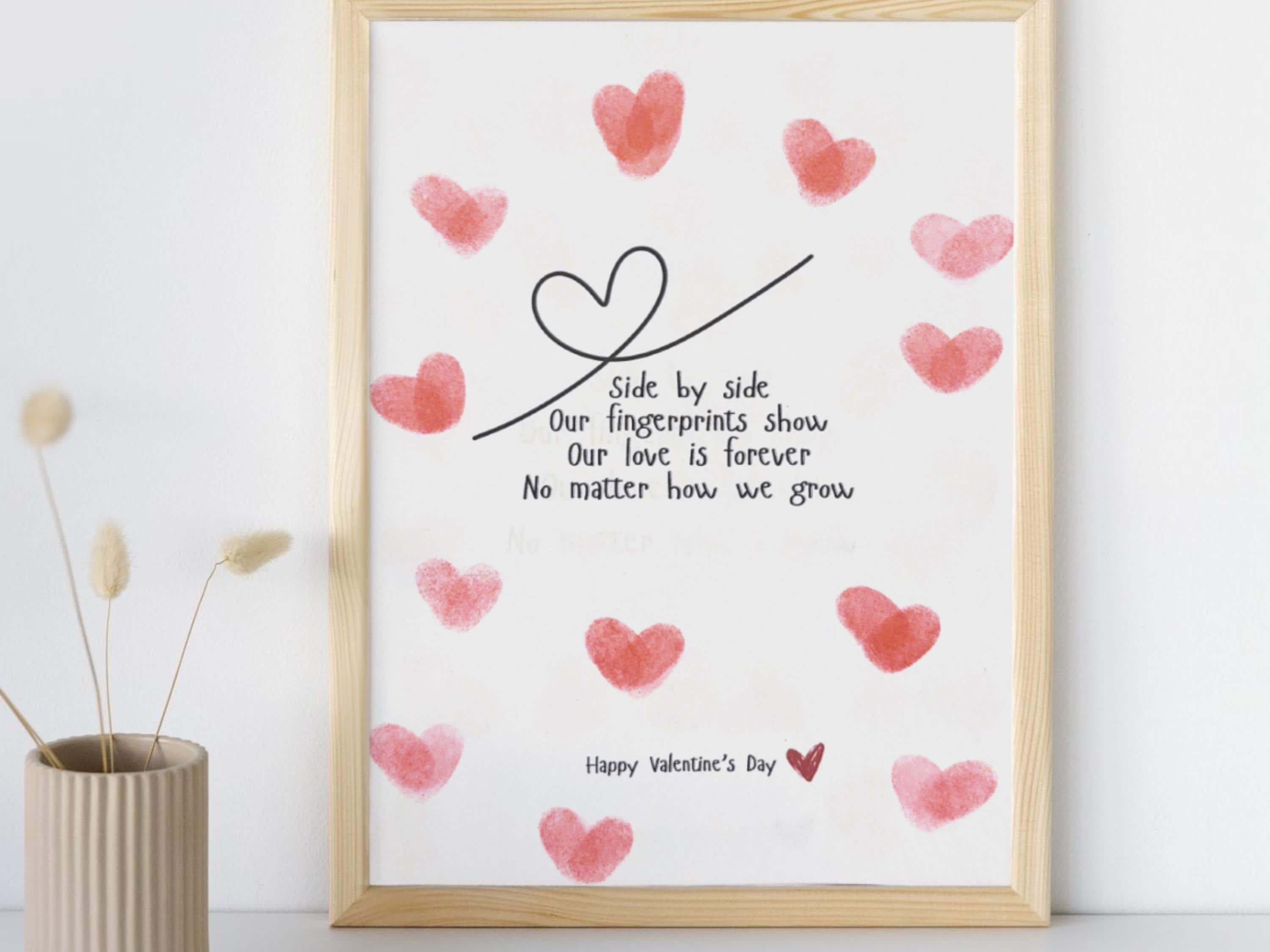 Fingerprint Heart Valentine Card: DIY Keepsake Gift (digital Download ...