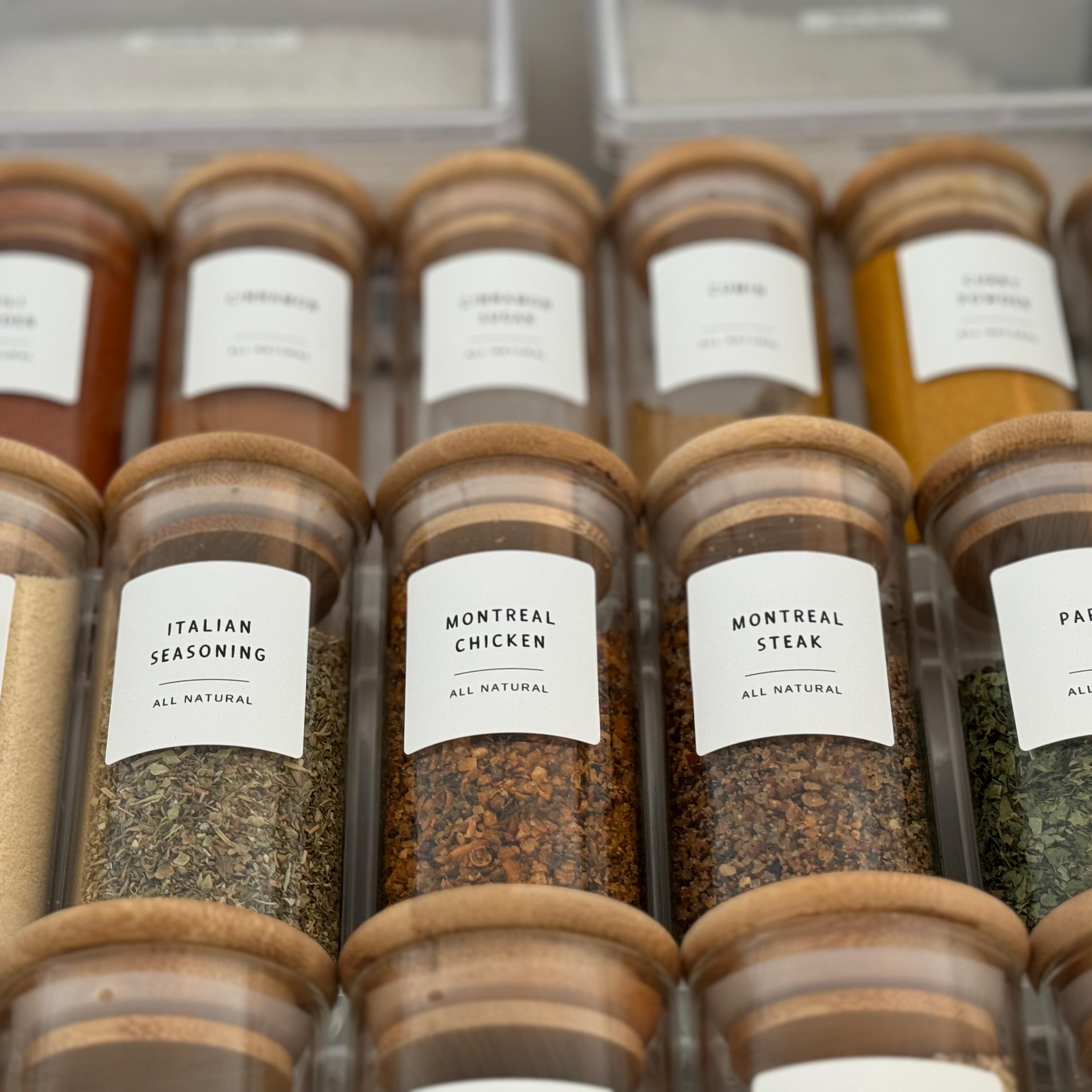 Minimalist Spice Labels • 1.5" X 1.5" Square • Water and Oil Resistant ...