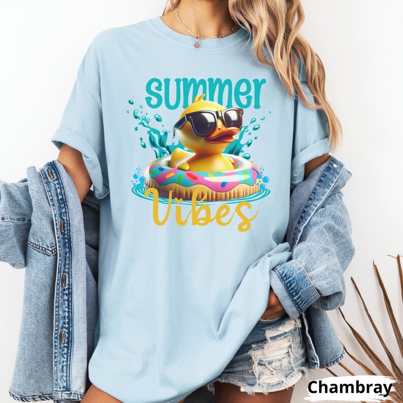 Personalized Summer Vibes Comfort Colors T-shirt, Fun Summer Pool Party ...