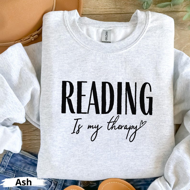 Reading is My Therapy Sweatshirt: Cozy Book Lover's Crewneck - Etsy