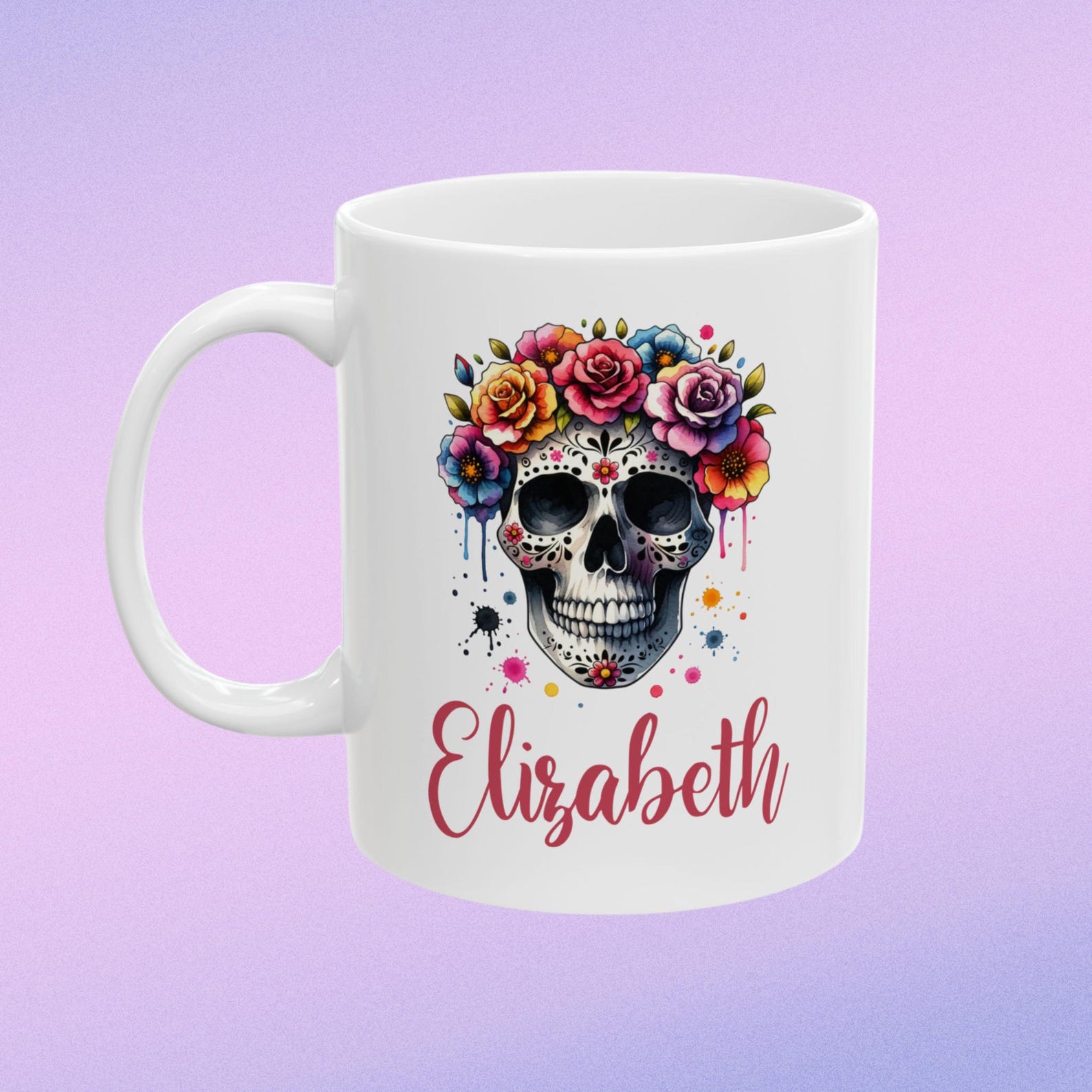 Catrina Personalized Mug, Custom Mug, Skull Mug, Catrina Mug, Catrina ...