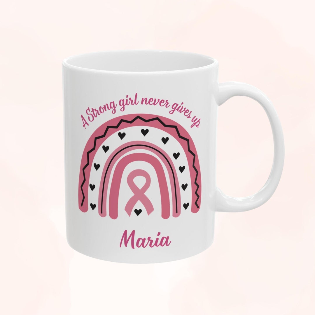 Personalized Coffee Mug, Breast Cancer Mug, Breast Cancer Gift ...