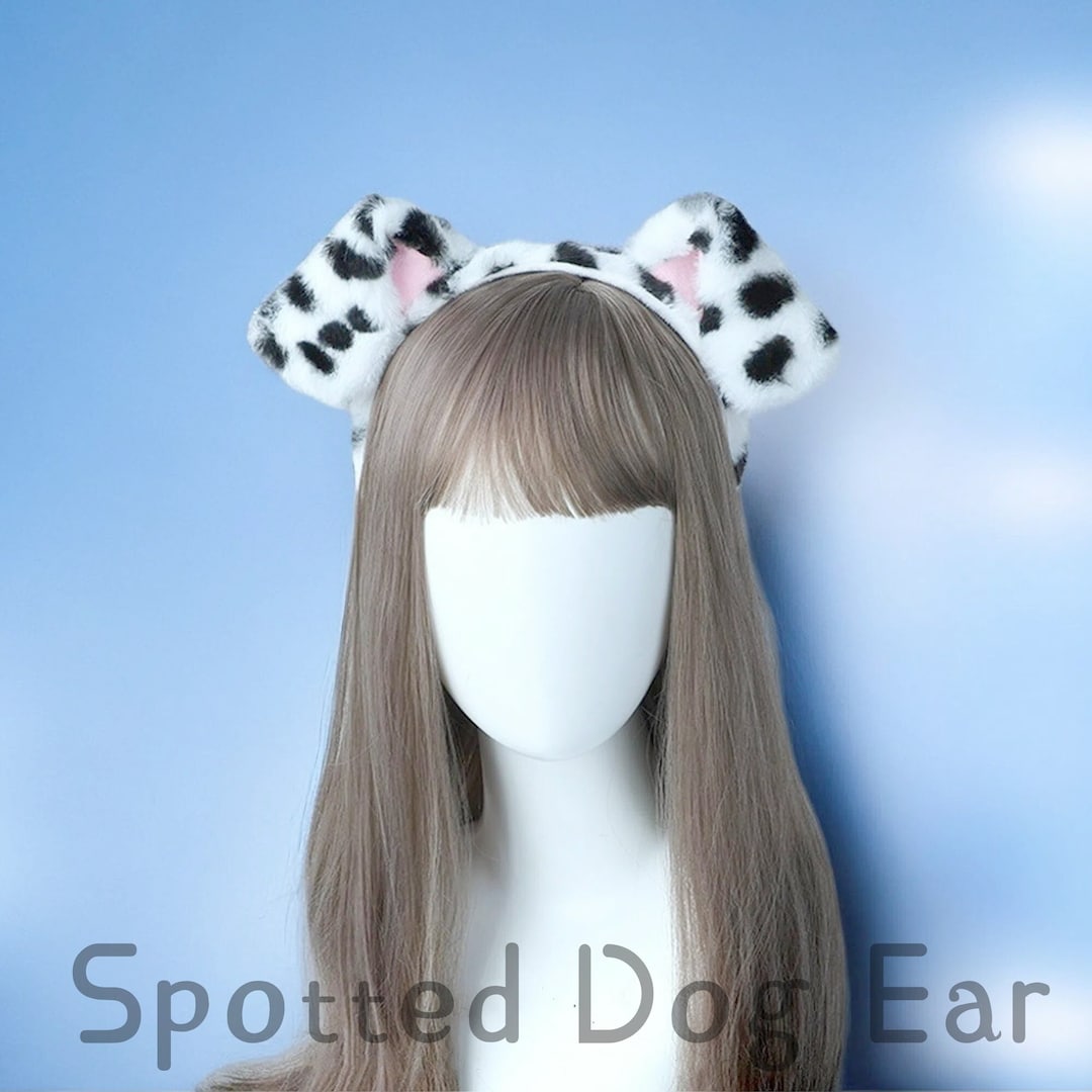 Spotted Dog Headband, Dalmatian Headband, Puppy Dog Ear Headband for ...