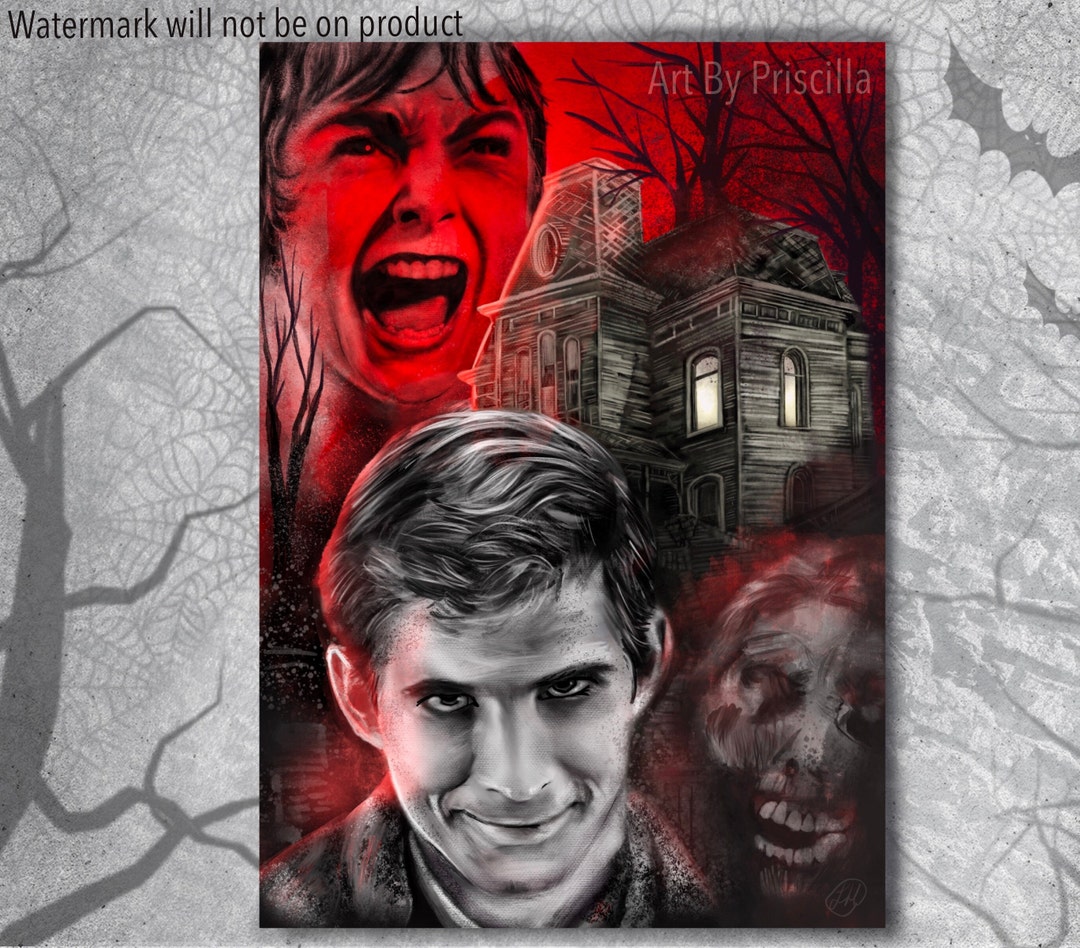 Psycho Art Print 16x12 Alfred Hitchcock Movie Poster Norman Bates ...