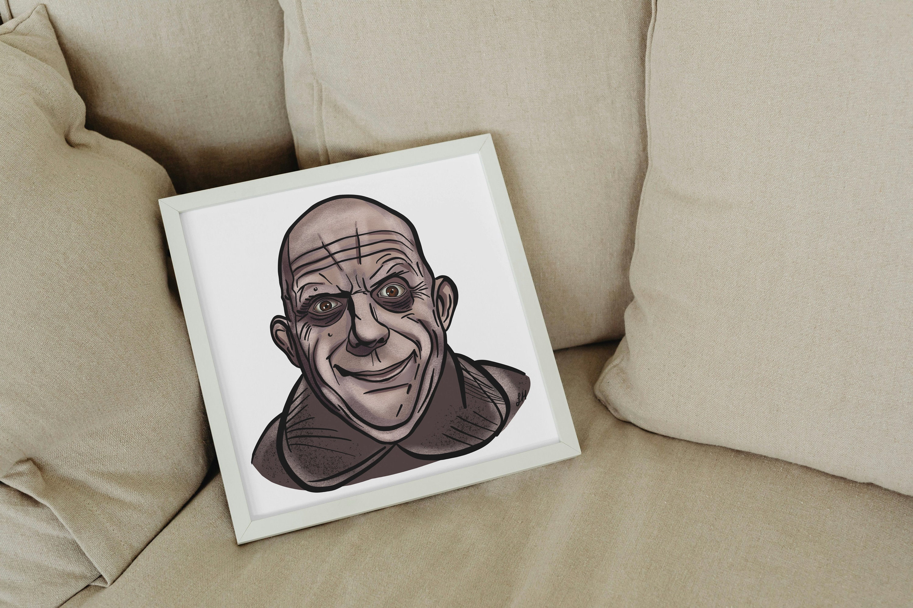 Uncle Fester, Addams Family Art Print 8x8 - Etsy