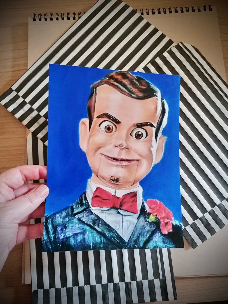 Goosebumps Art Print, Slappy Dummy, Spooky Haunted Halloween, Movie ...