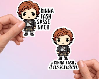 Jamie Fraser Vinyl Sticker - Outlander Inspired - Dinna Fash, Sassenach ...