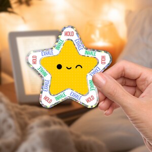 Breathing Star Sticker Mental Health Sticker Calming Sticker Emotional ...