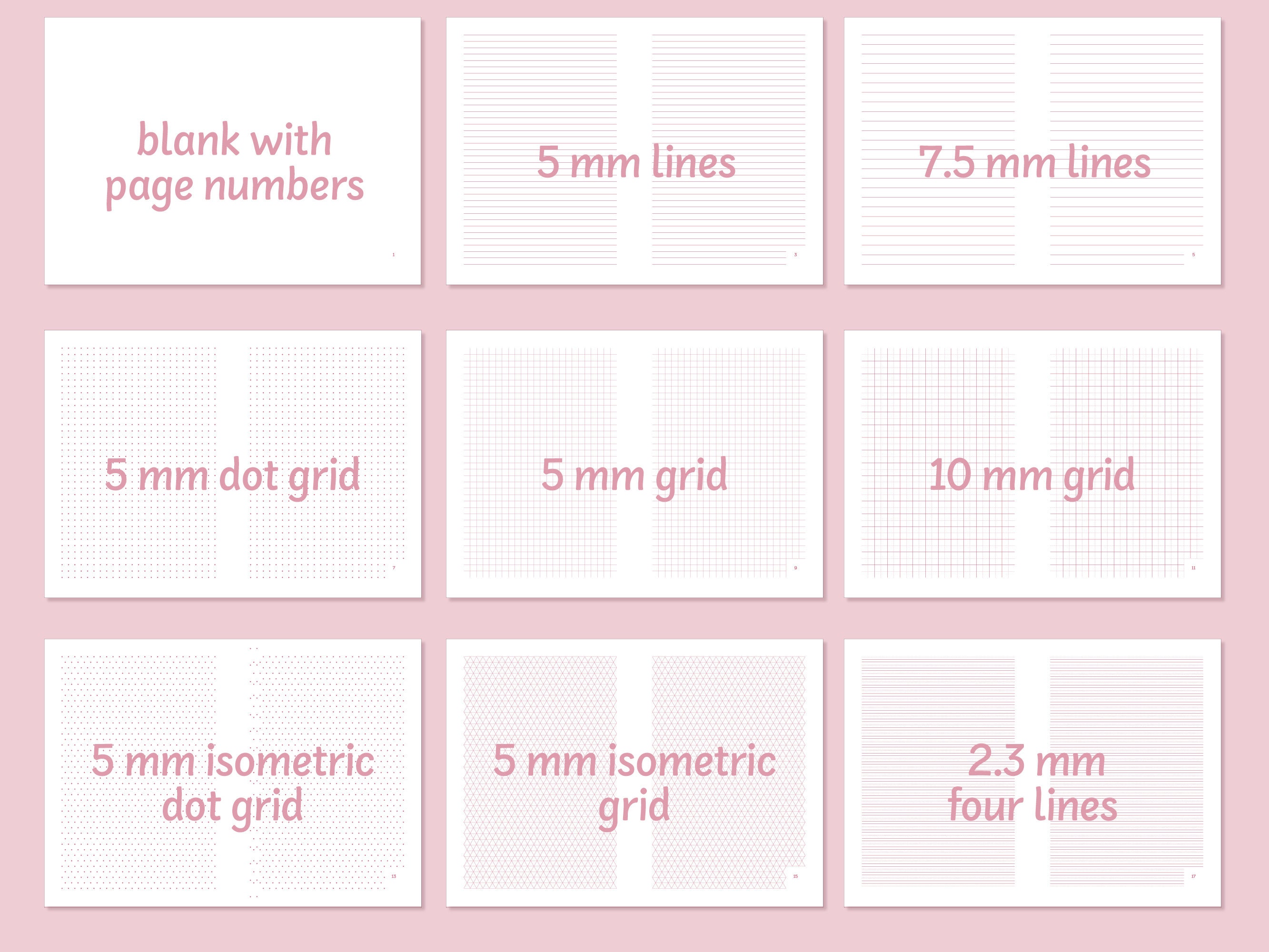 Printable A5 Journal Book Binding Signatures 140 Pages With Magenta ...