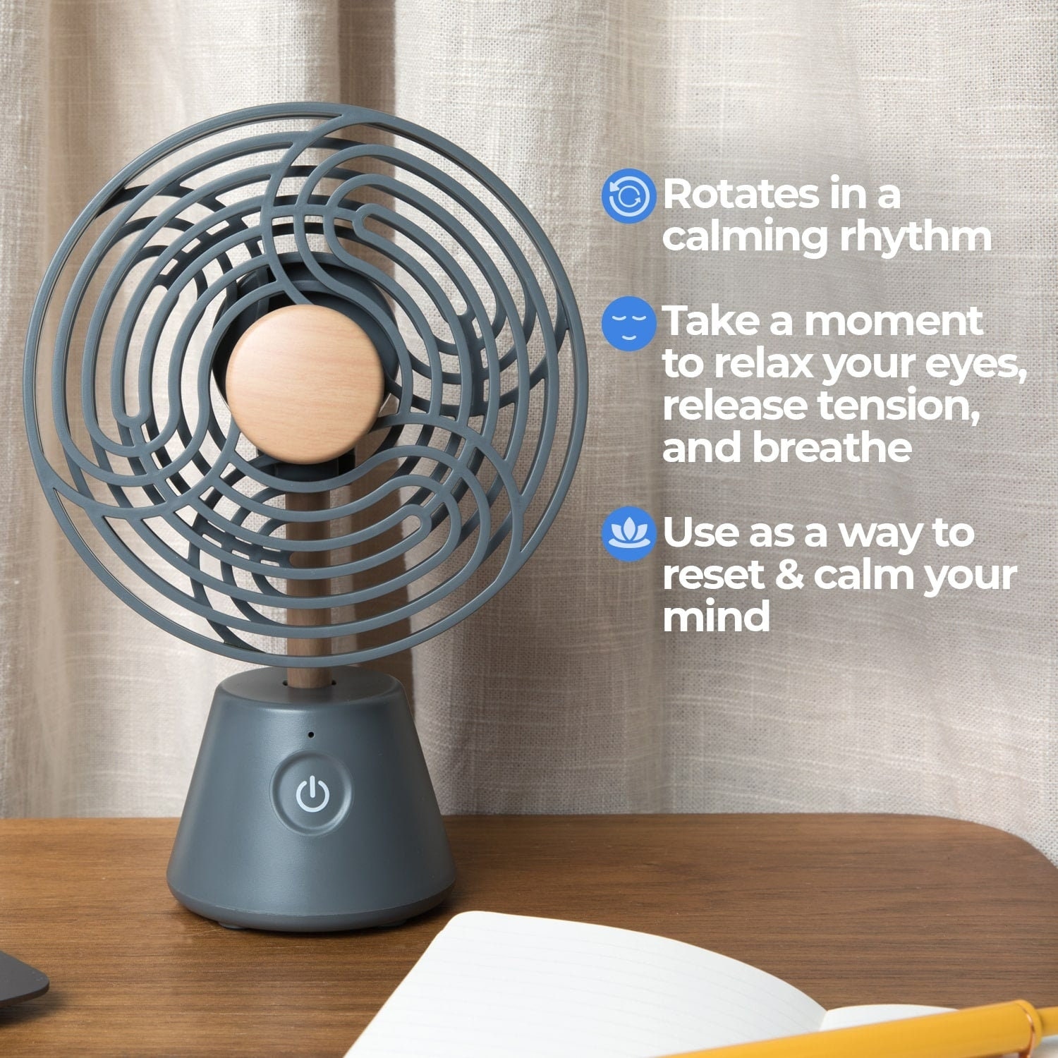 Mindsight Moving Kinetic Desk Decor: Touch-activated Ripple, Stress ...