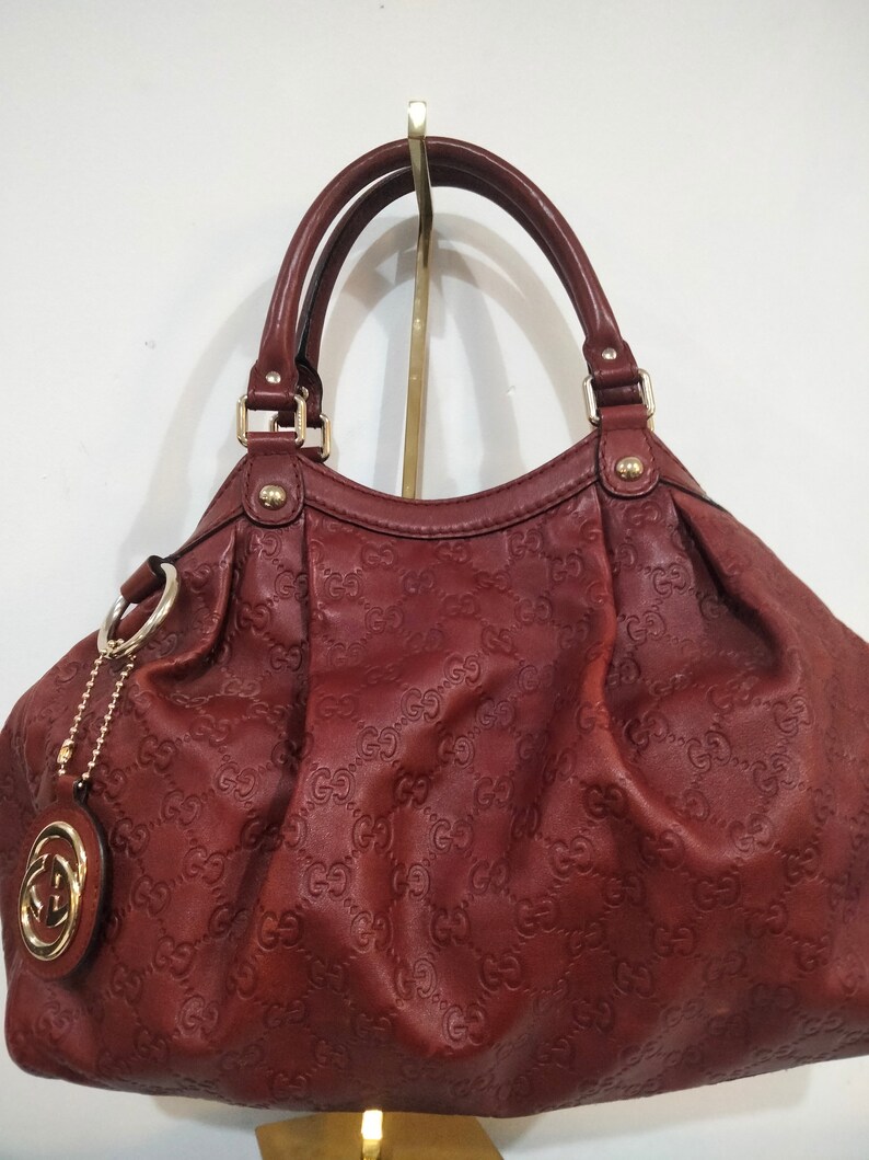 Gucci Monogram Leather Handbag - Etsy