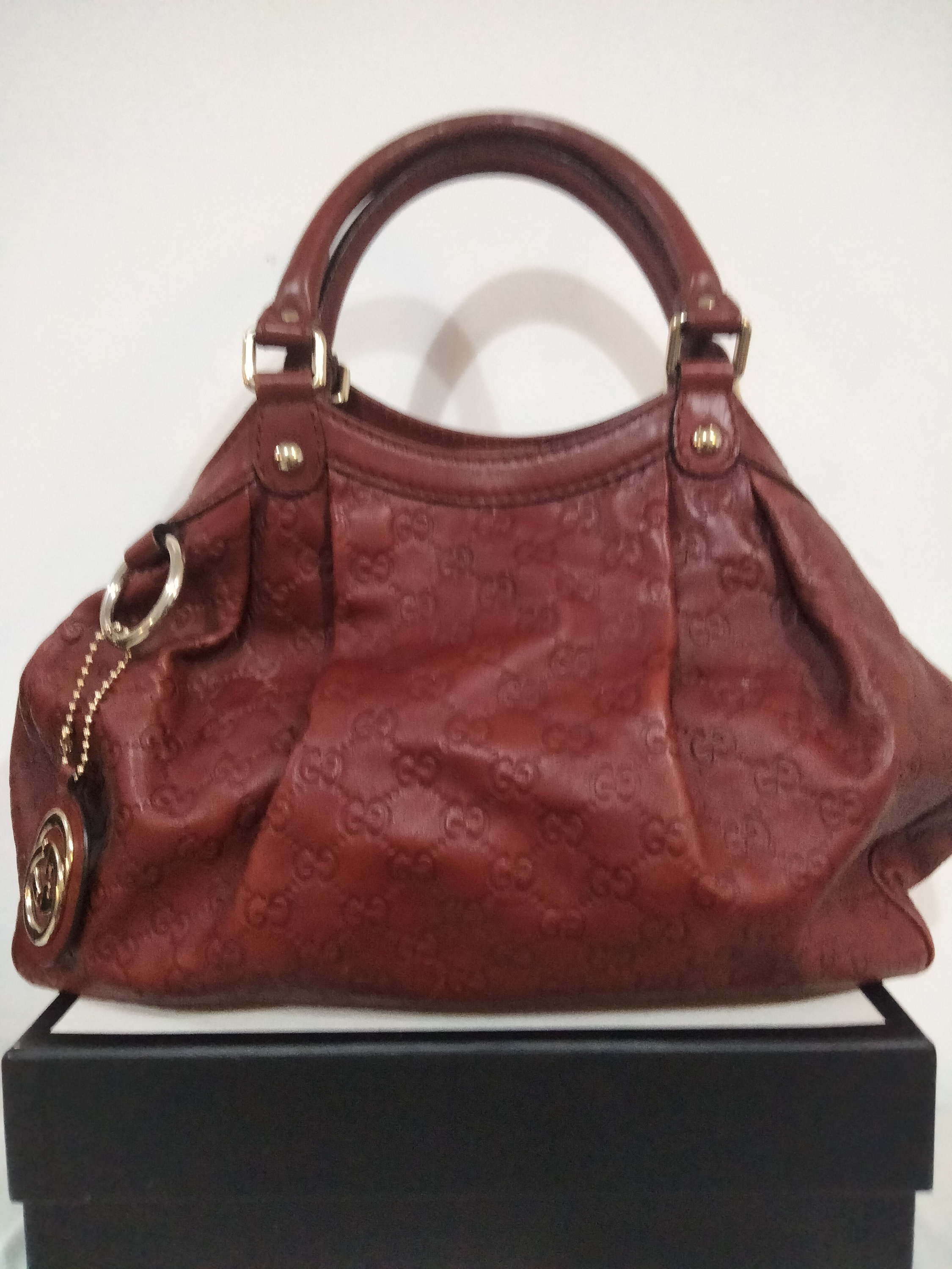 Gucci Monogram Leather Handbag - Etsy