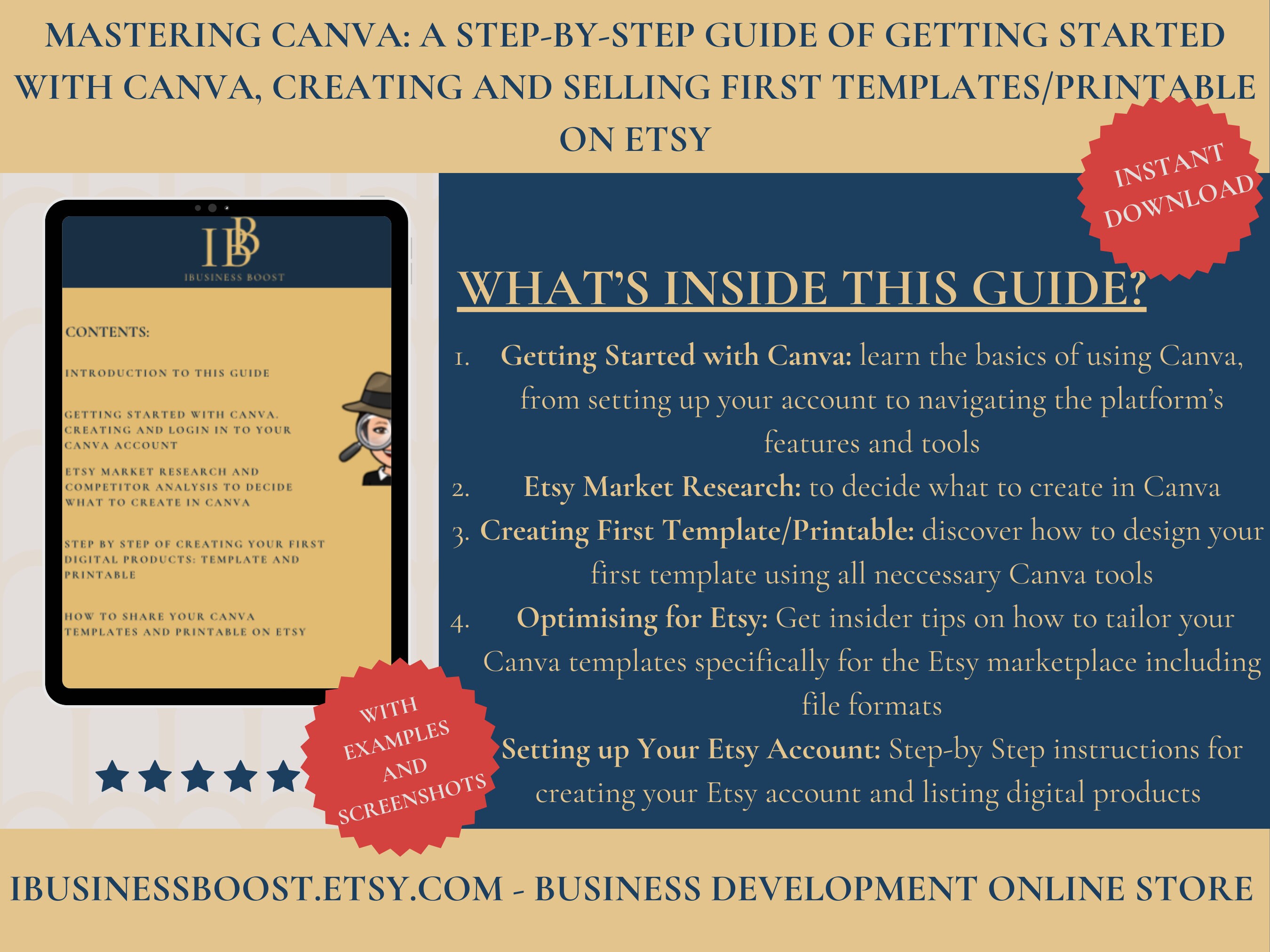 Mastering Canva Step by Step Guide, Creating and Selling First Etsy ...