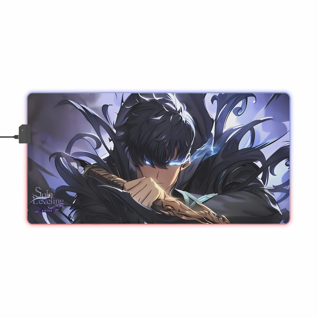 Solo Leveling Anime Inspired Desk Mat With LED Gift for Him Gift for ...