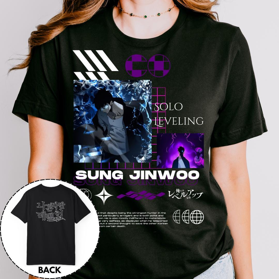 Solo Leveling Comfort Color T-shirt Sung Jinwoo T-shirt Solo Leveling ...