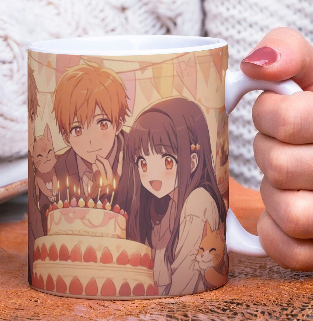Fruits Basket Anime Mug, Tohru Honda Kyo Sohma Tohru and Kyo, Furuba ...