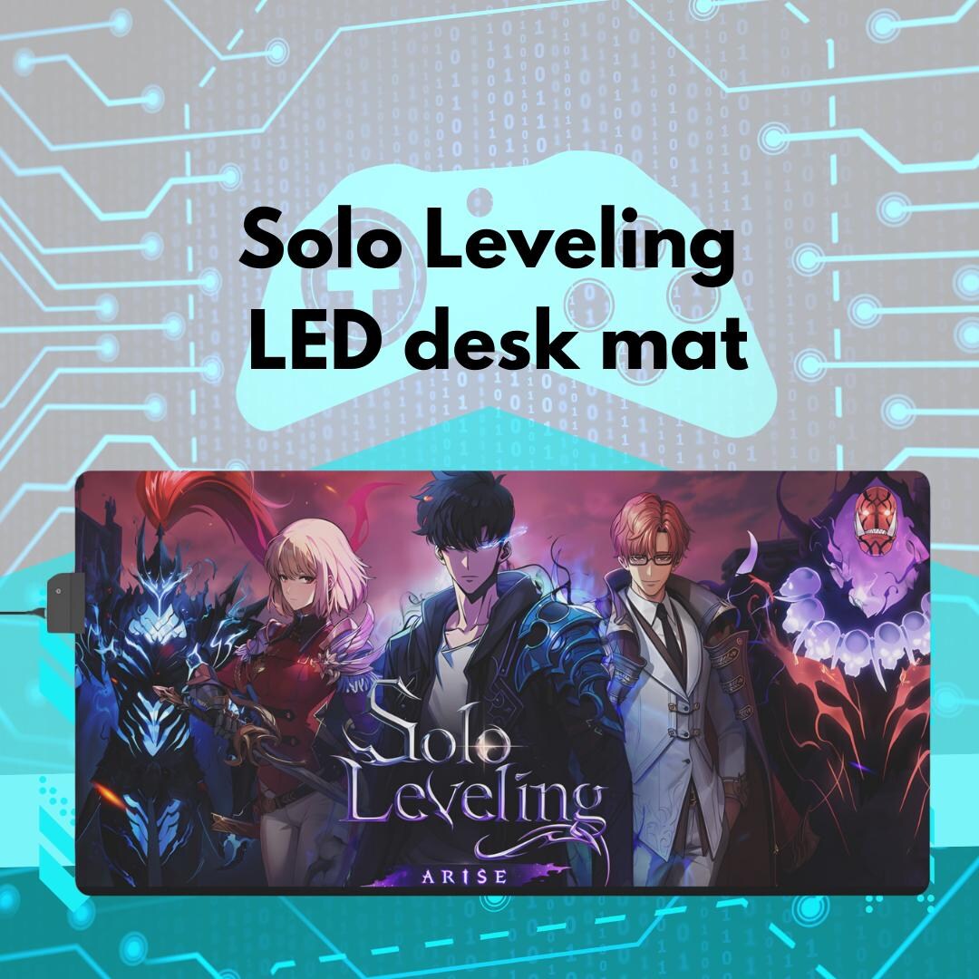 Solo Leveling Anime Inspired Desk Mat With LED Gift for Him Gift for ...