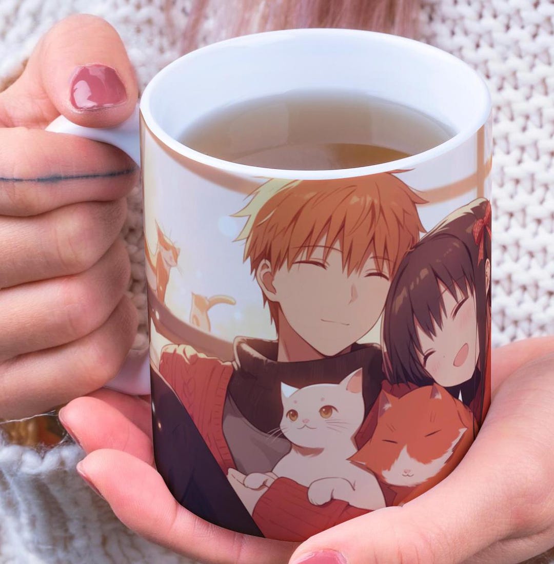 Fruits Basket Anime Mug, Tohru Honda Kyo Sohma Tohru and Kyo, Furuba ...