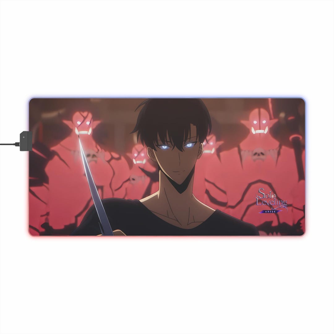 Solo Leveling Anime Inspired Desk Mat With LED Gift for Him Gift for ...