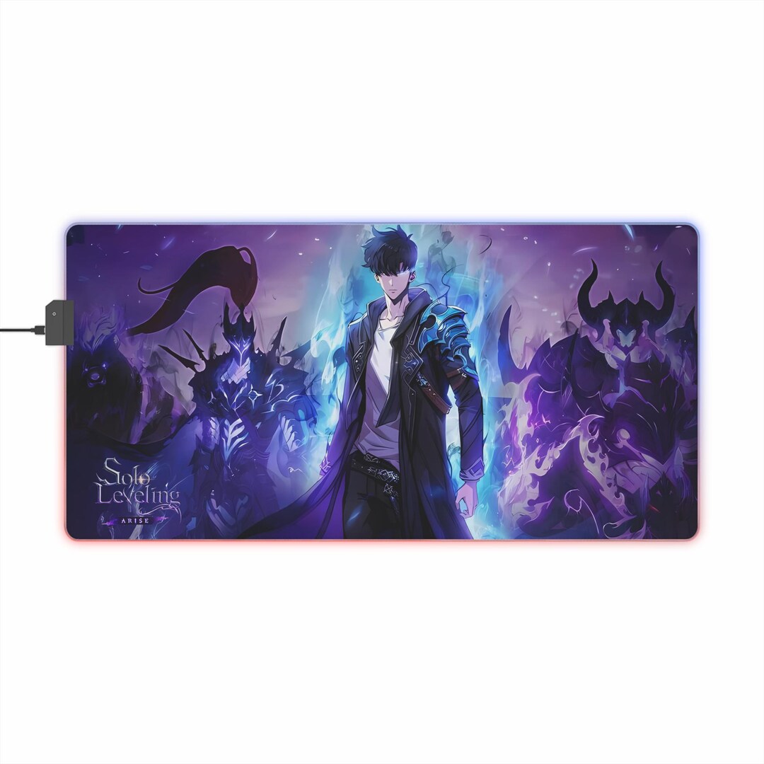 Solo Leveling Anime Inspired Desk Mat With LED Gift for Him Gift for ...