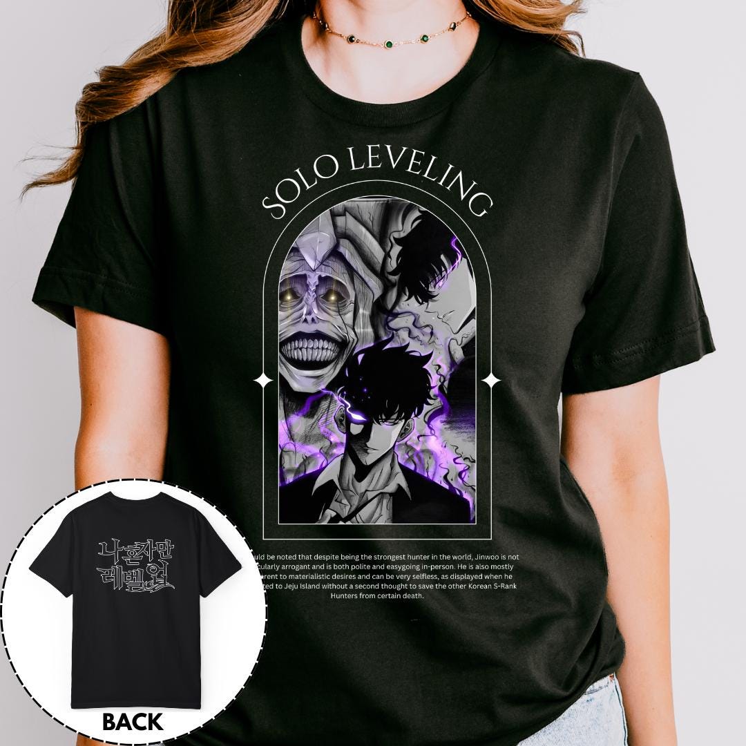 Solo Leveling Comfort Color T-shirt Sung Jinwoo T-shirt Solo Leveling ...