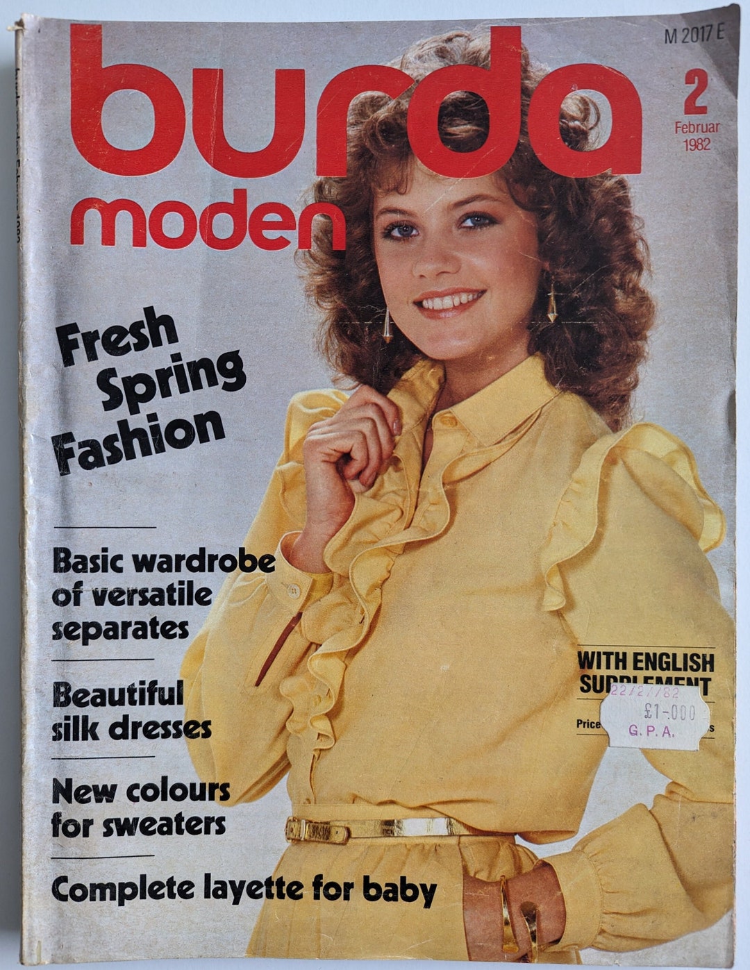 1982/02 BURDA MODEN Vintage Fashion Magazine, Vintage Sewing Pattern, 80s Fashion, Sewing ...