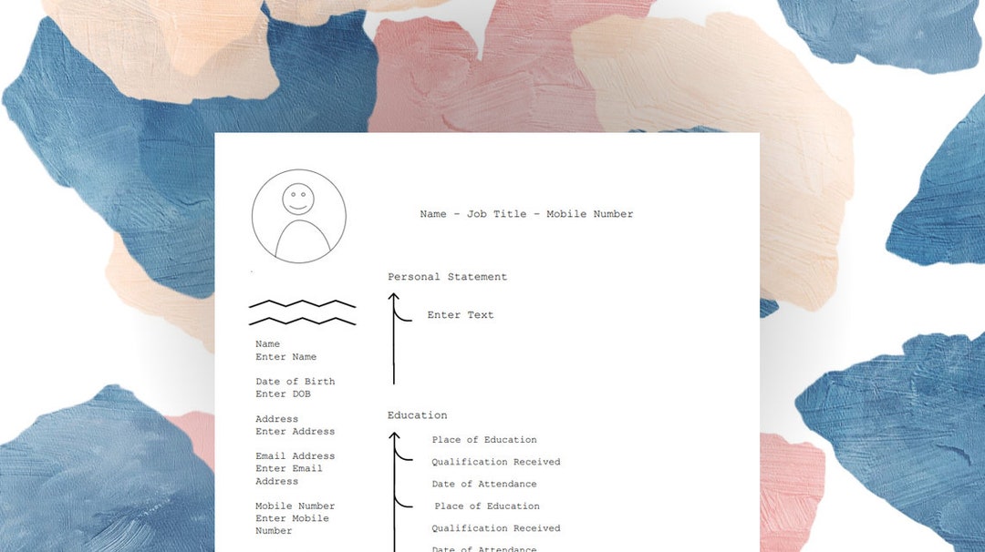 Résumé Template/curriculum Vitae (CV) Simple Starter - Etsy