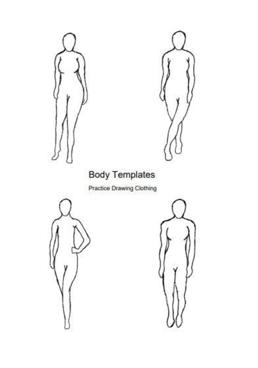 4 Body Templates - Etsy