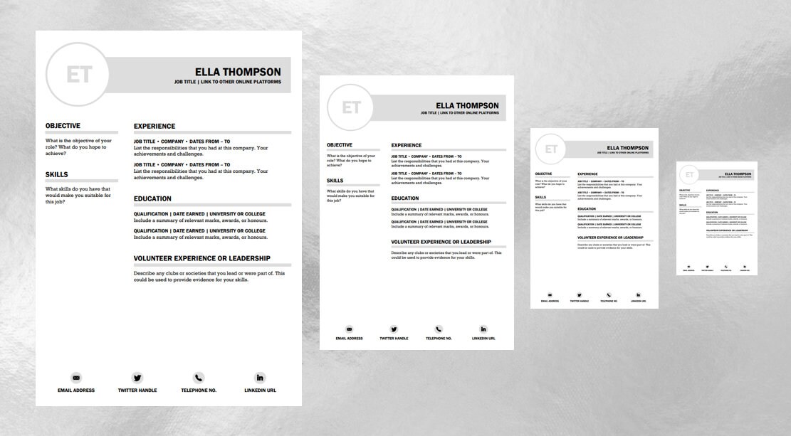 Resume Template - Etsy