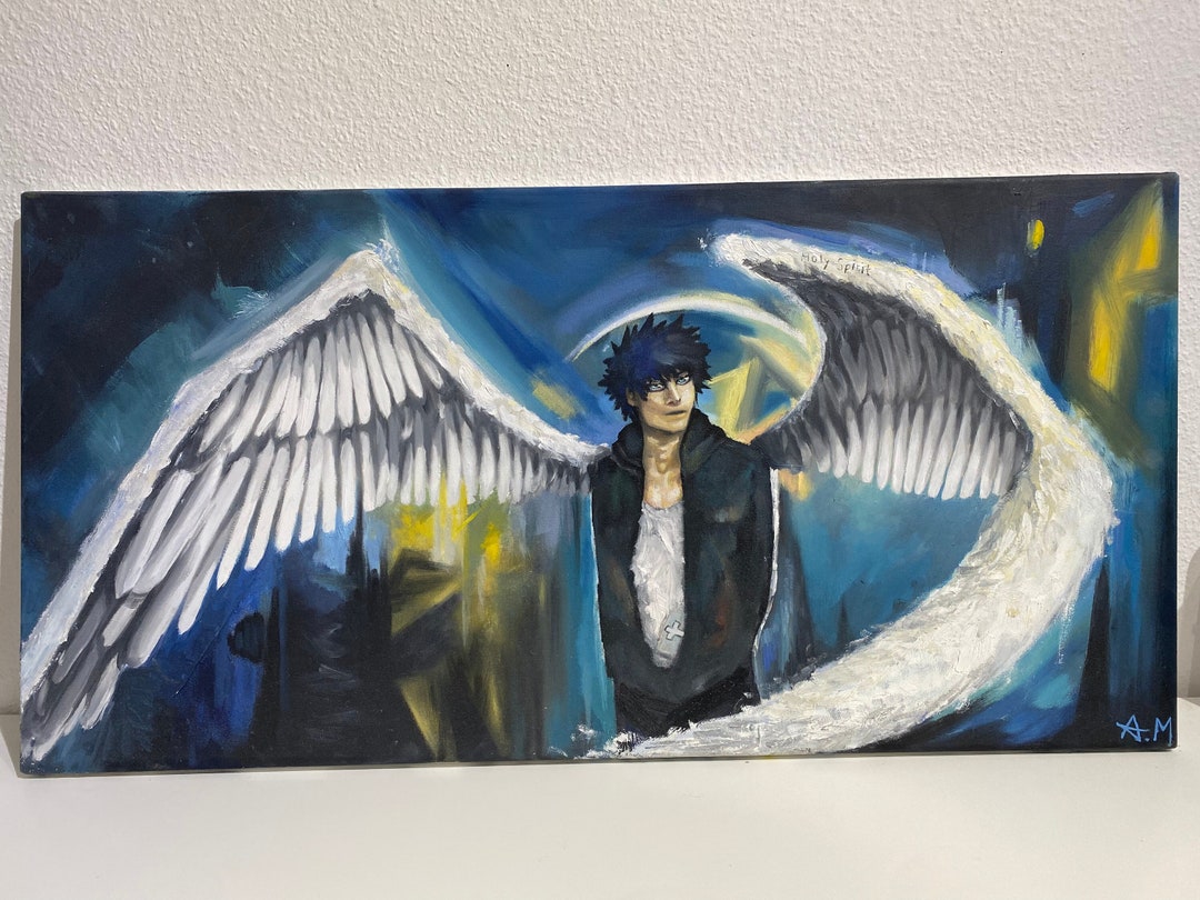 Christian Art Oil Painting Christ With Bible and Holy - Etsy