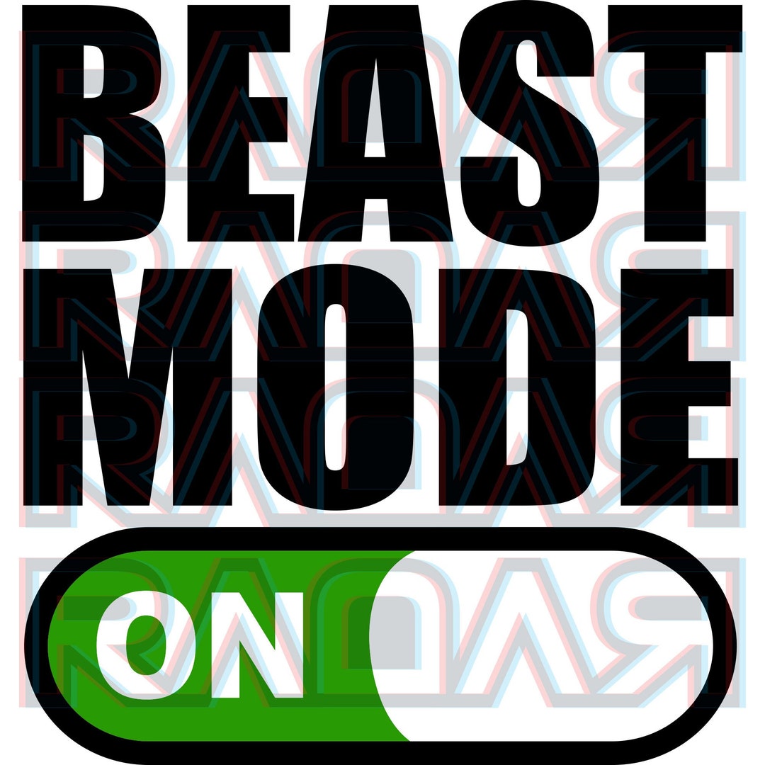 Beast Mode on Perfect Digital File for Gym & Crossfit Clothing Instant ...