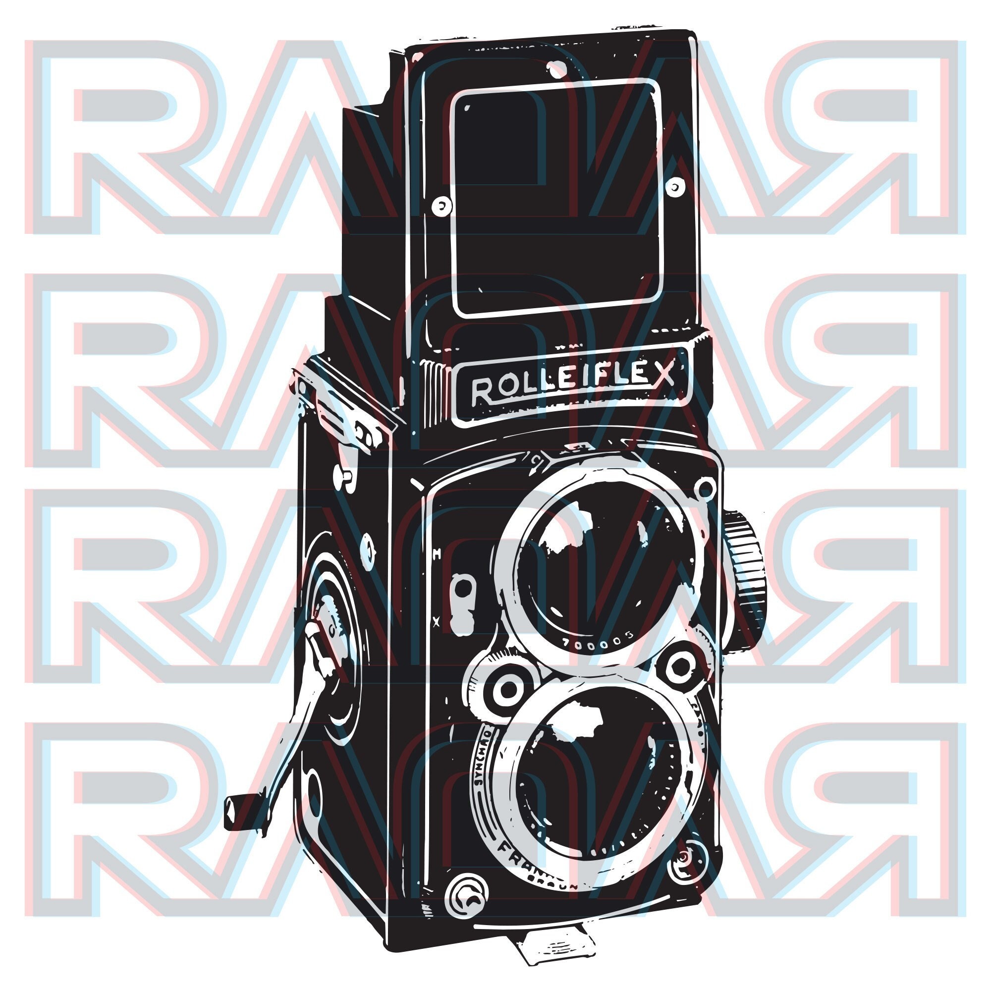 Vintage Rolleiflex Retro Camera Vector File & PNG File for Designers ...