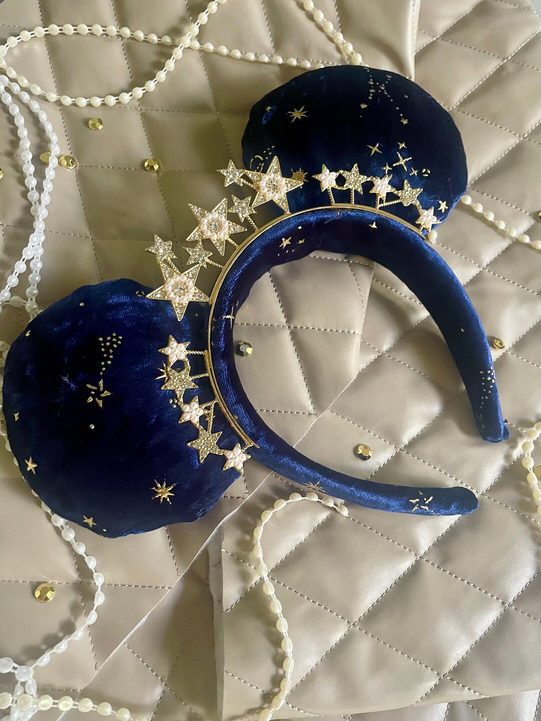 Star Halo Headband Mouse Ears Blue Velvet Mouse Ears Crown Magic ...
