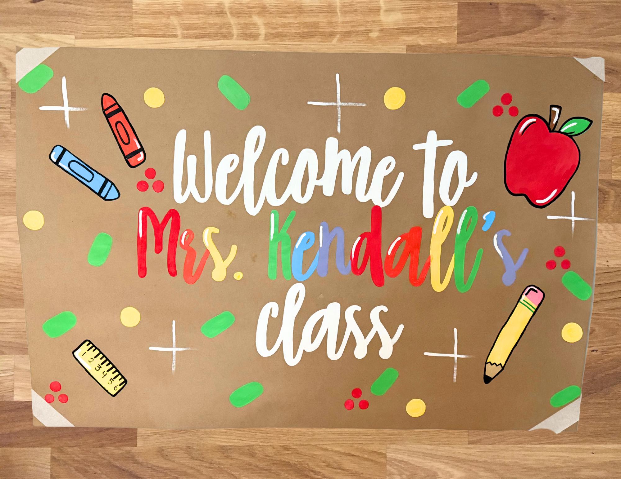Personalized Hand-painted Event Signs on Brown Kraft Paper – Custom for ...