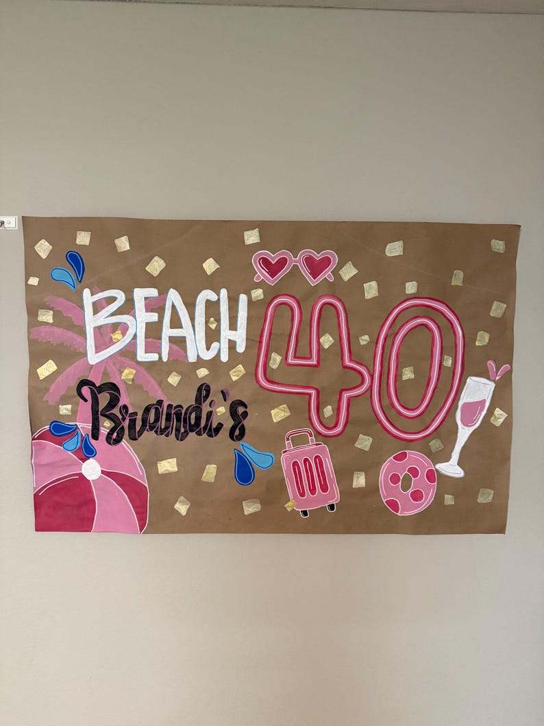 Personalized Hand-painted Event Signs on Brown Kraft Paper – Custom for ...