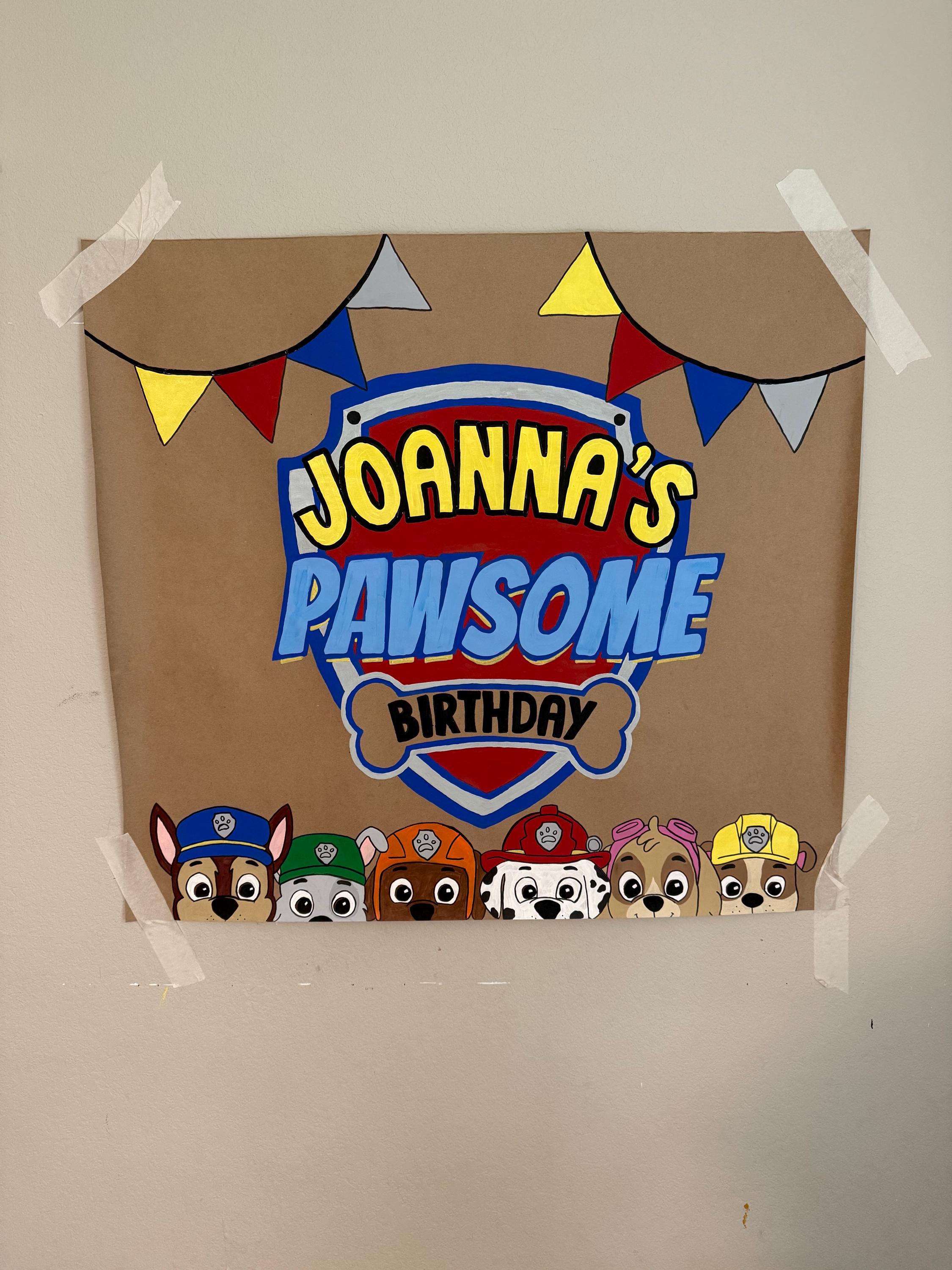 Personalized Hand-painted Event Signs on Brown Kraft Paper – Custom for ...