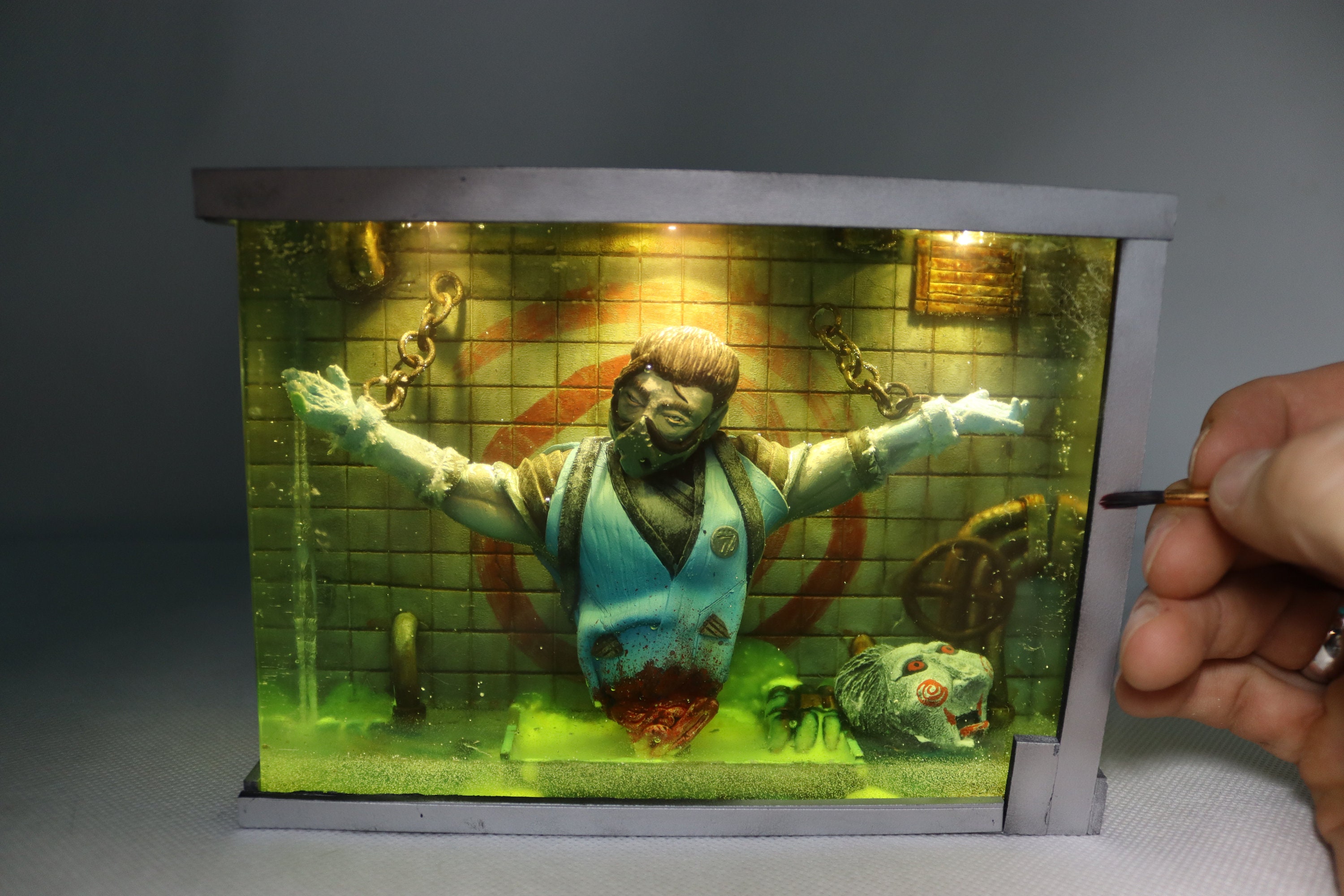Diorama of SUB-ZERO Trapped in JIGSAW Trap - Etsy