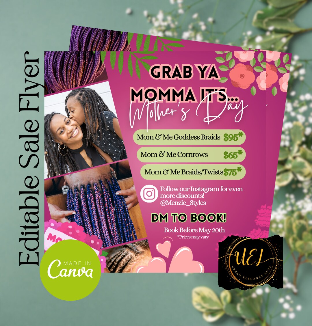Mothers Day Sale Flyer Template, Mommy and Me Special, May Sale Flyer ...