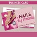 Nail Artist Business and Loyalty Card Template Bundle, Pink Nail Artist ...