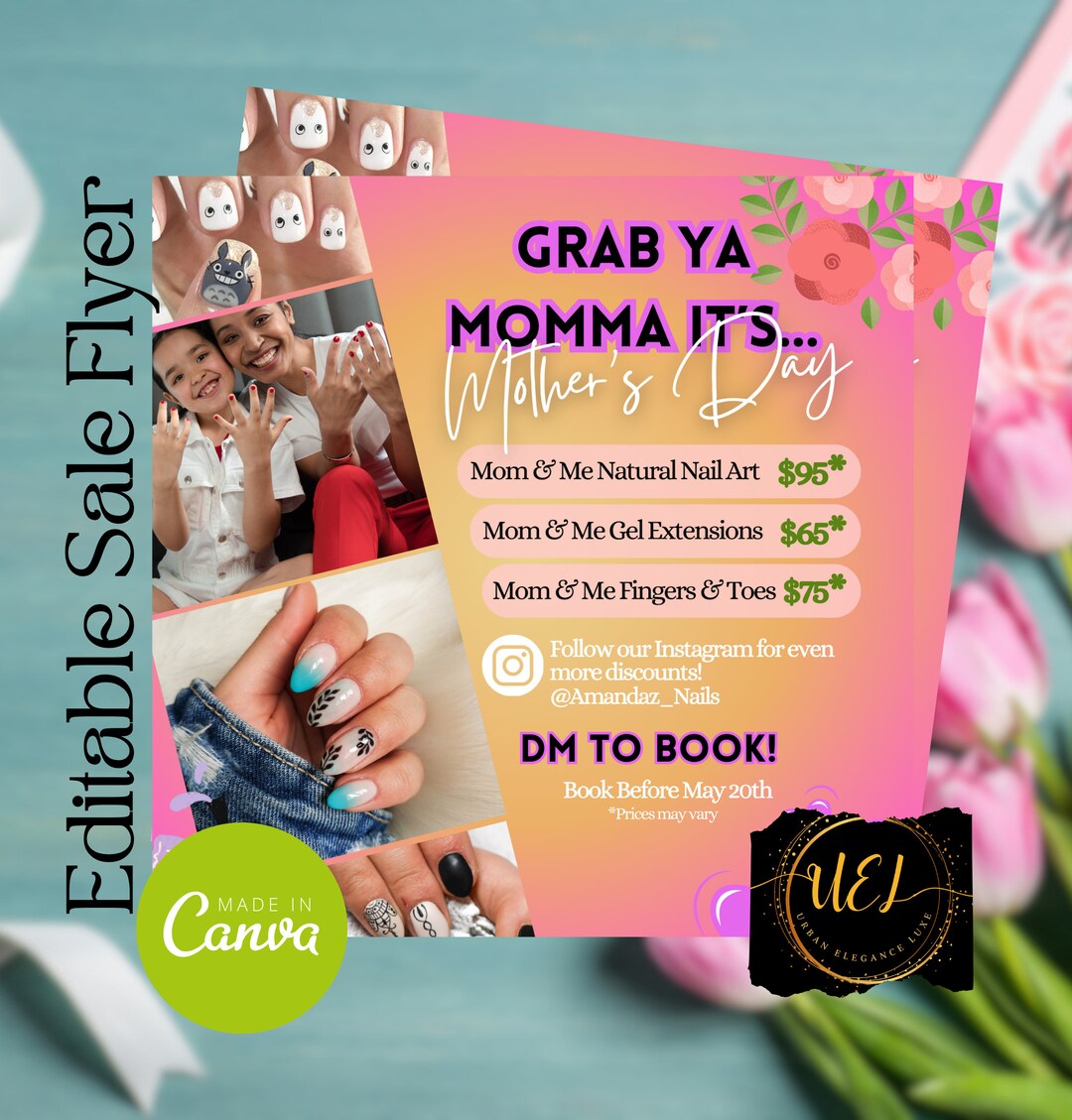 Mommy and Me Special Mothers Day Sale Flyer Template, May Sale Flyer ...