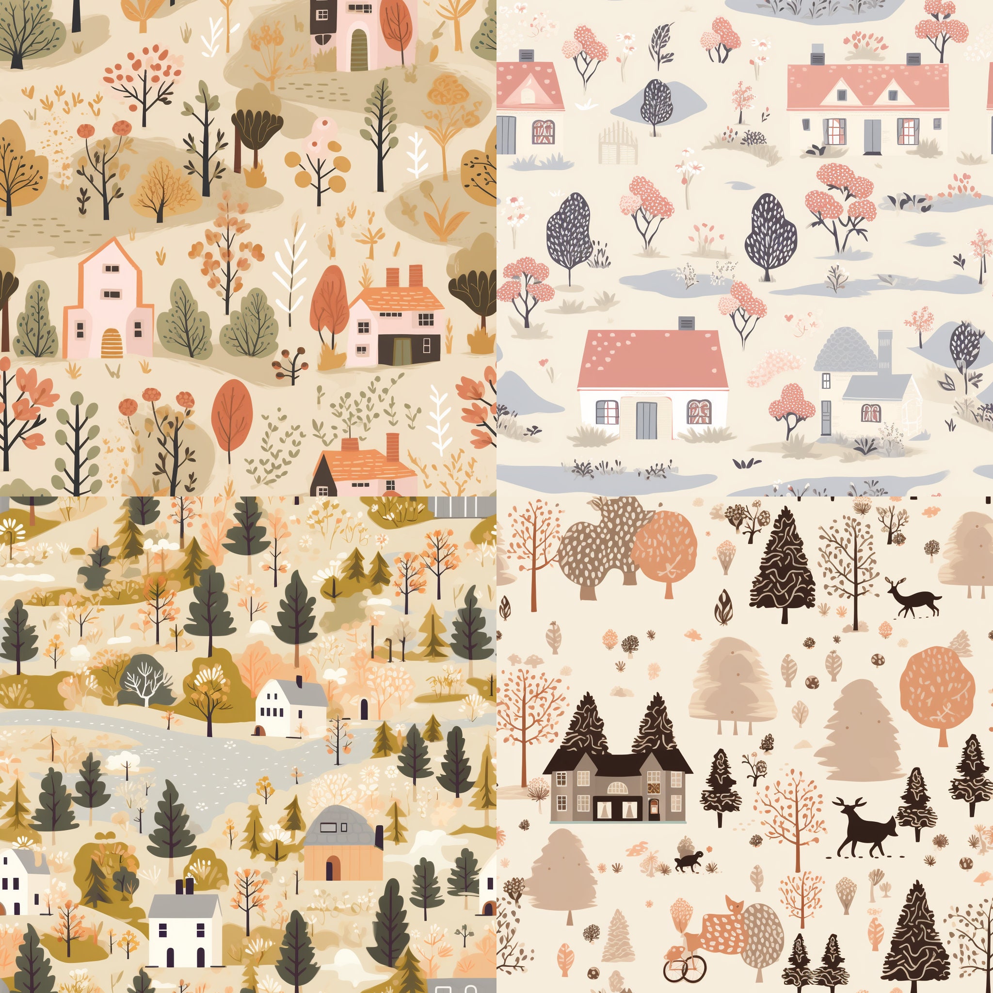 Cottagecore Inspired Digital Paper, Instant Download Scrapbook Paper ...