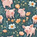 Pig Art Digital Paper, Instant Download Scrapbook Paper, Printable ...