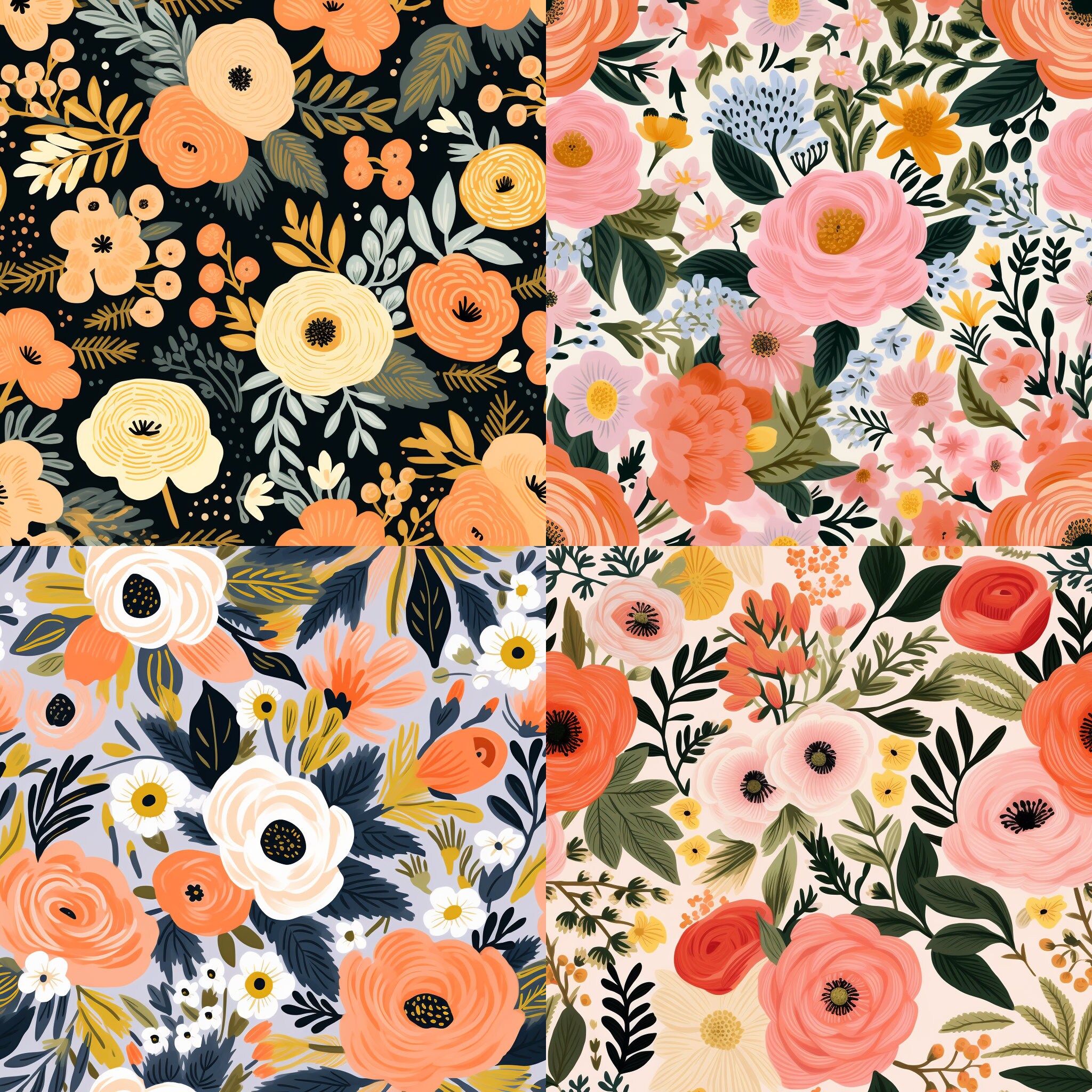 Rifle Paper Co. Inspired Digital Paper Instant Download - Etsy