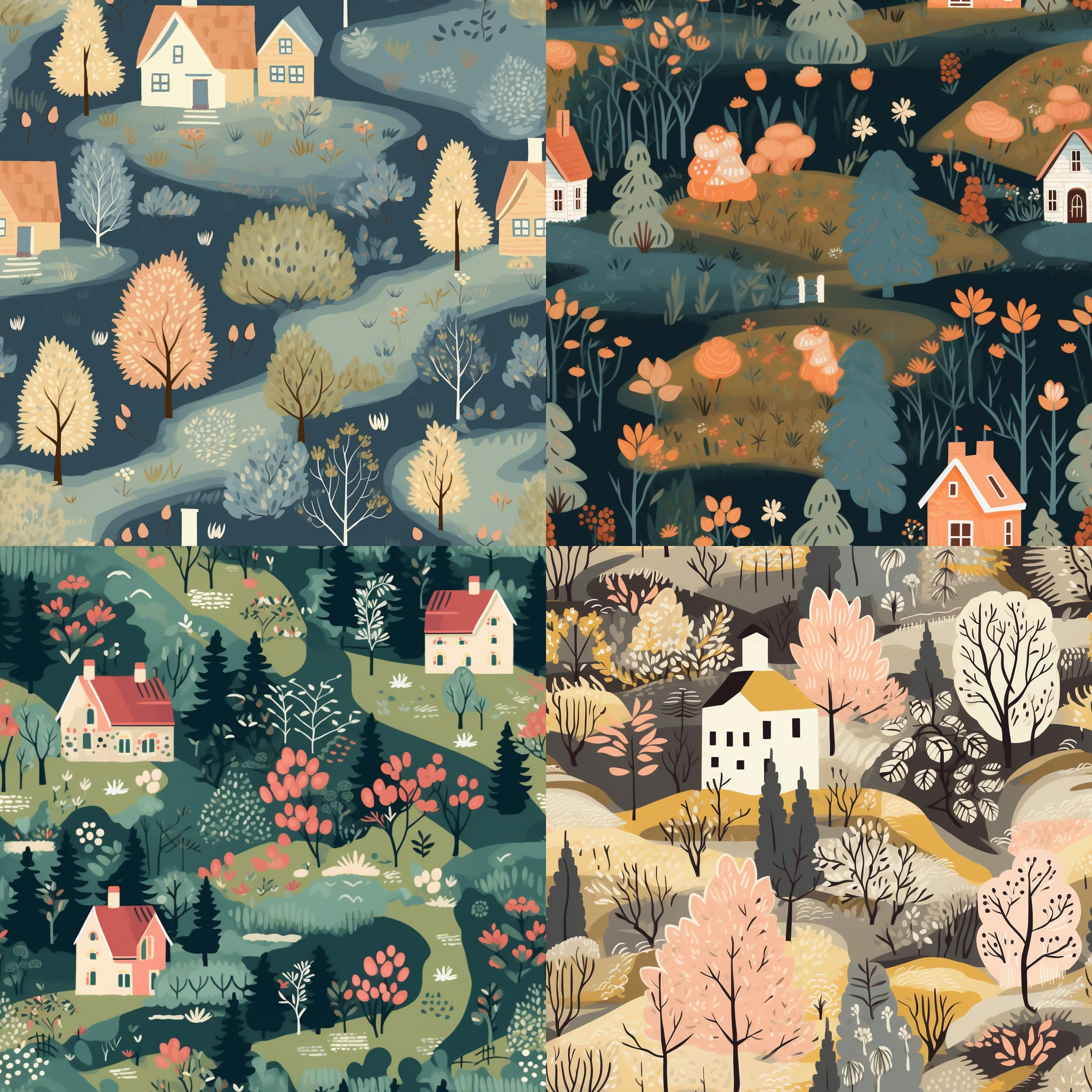 Cottagecore Inspired Digital Paper, Instant Download Scrapbook Paper ...