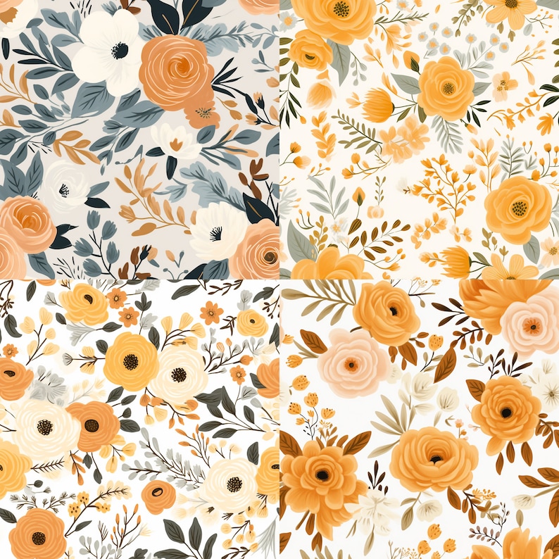 Rifle Paper Co. Inspired Digital Paper, Instant Download Scrapbook ...