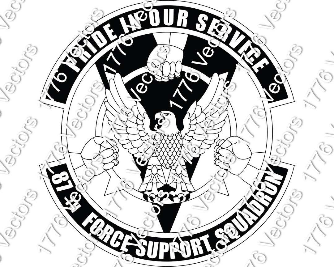 USAF Air Force 87th Force Support Squadron Emblem Vector File AI, EPS ...