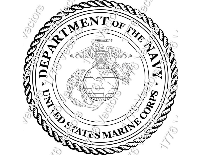 Marine Corps Seal USMC Seal Vector File AI, EPS, Dxf, Jpg, Png, Pdf ...
