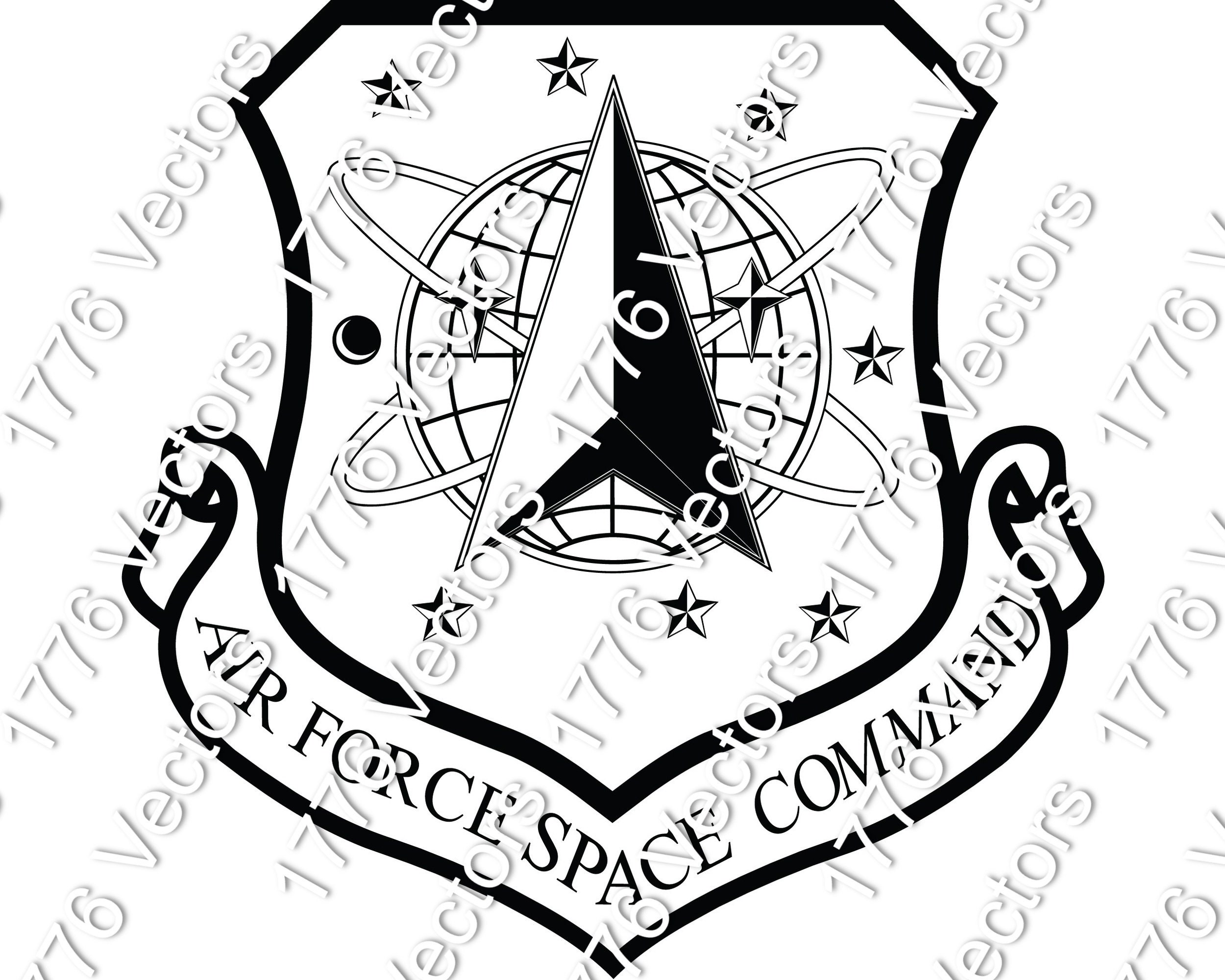 Air Force Space Command Emblem Vector File AI, EPS, Dxf, Jpg, Png, Pdf ...