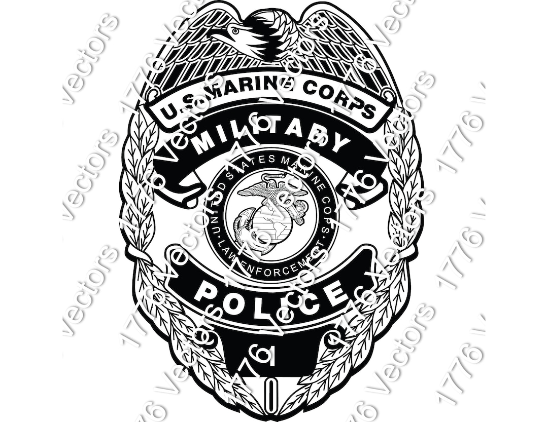 USMC Marine Corps Military Police Badge Vector File AI, EPS, Dxf, Jpg ...