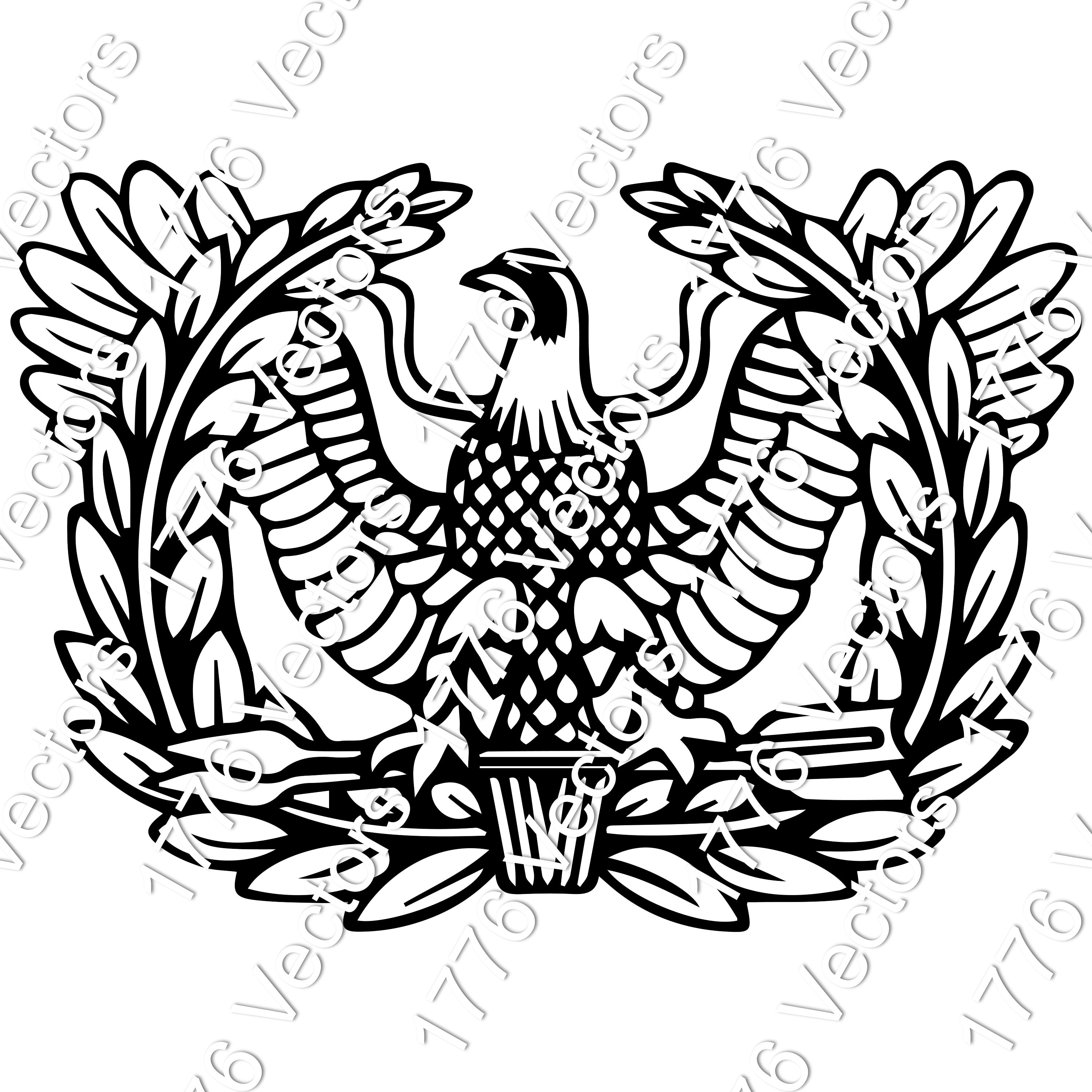 Warrant Officer Rising Eagle Insignia Vector File AI, EPS, Dxf, Jpg ...